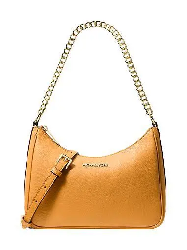 Michael Kors Pebbled Leather Convertible Crossbody Bag - Orange