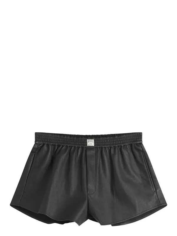 MAISON MARGIELA Leather Boxer Shorts - Black
