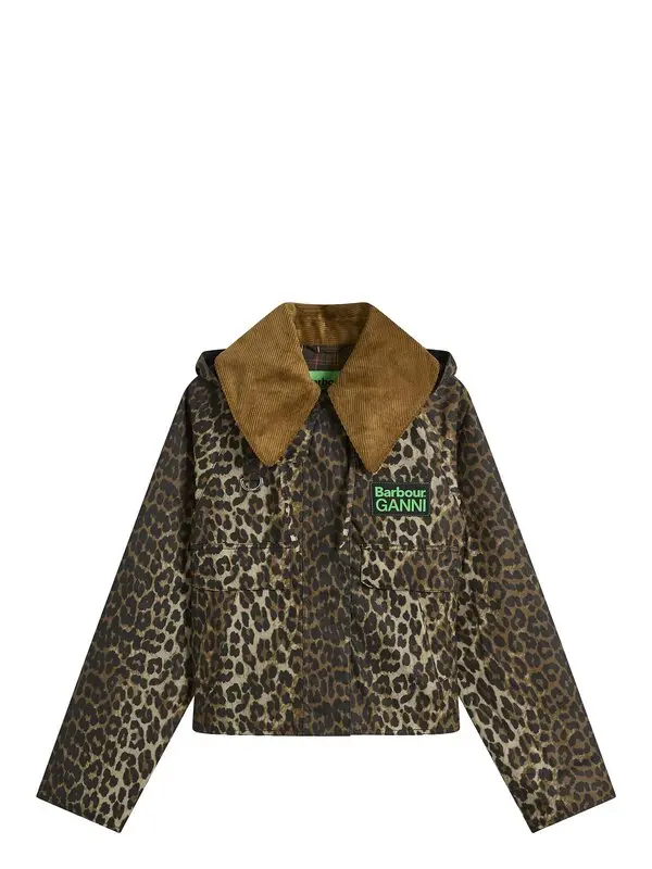 Barbour X Ganni Leopard Print Waxed Anorak - Leopard Print/classic