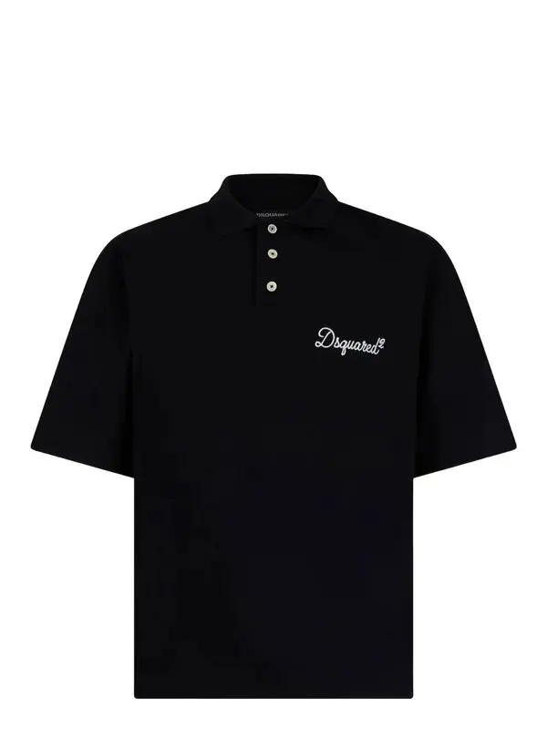 Dsquared2 Logo Polo Shirt - Black
