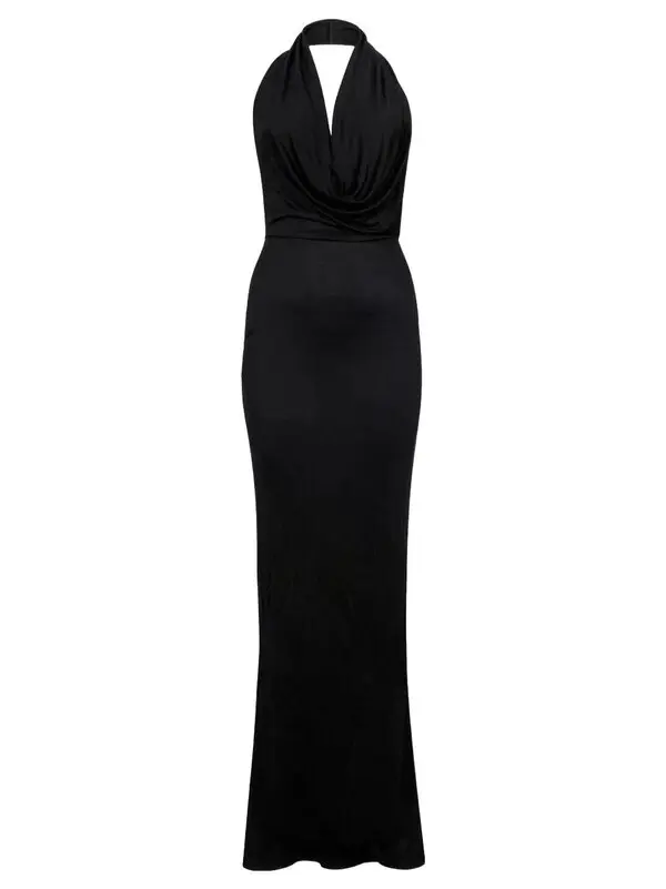 Dsquared2 Halterneck Maxi Dress - Black