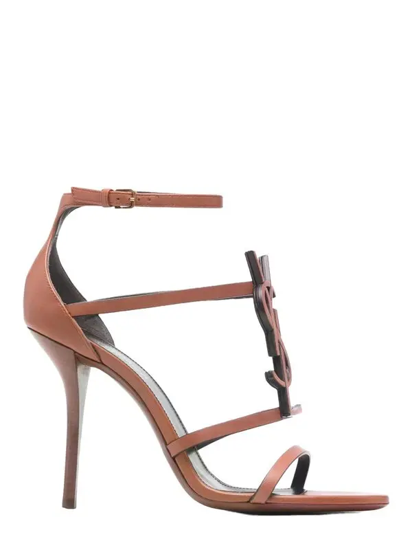 Saint Laurent 100mm Casandra Sandals - Brown