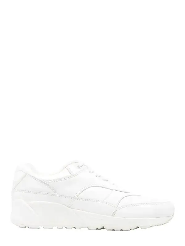 Saint Laurent Bump Leather Sneakers - White