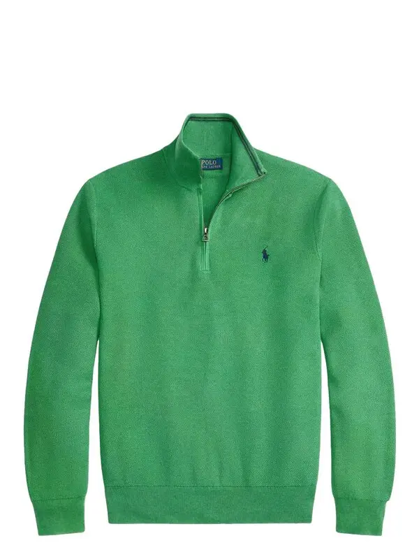 Polo Ralph Lauren Quarter-zip Cotton Sweater - Green