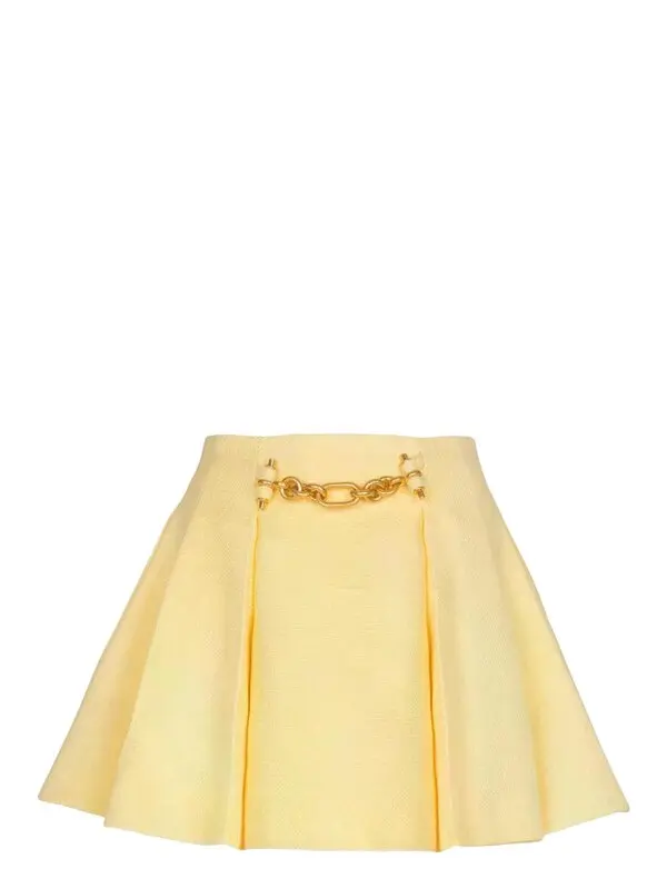 Balmain Chain-detail Mini Skirt - Yellow