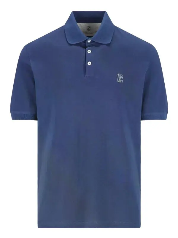 Brunello Cucinelli Cotton Polo Shirt - Blue