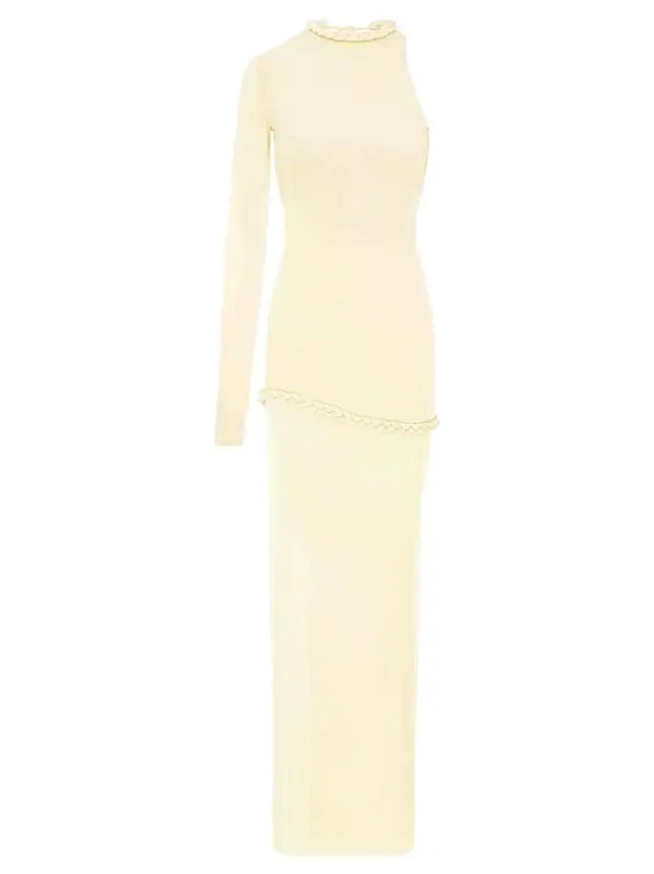 MANURI Candy One-sleeve Maxi Dress - Yellow