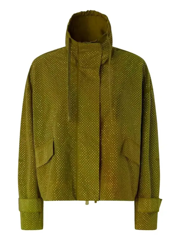 Pinko Hooded Boxy Jacket - Green