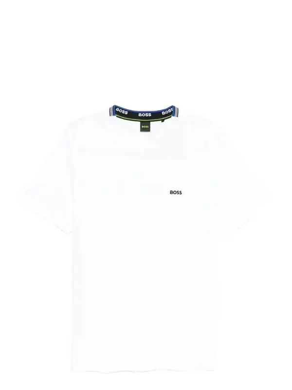 BOSS Logo-detail Crew-neck T-shirt - White