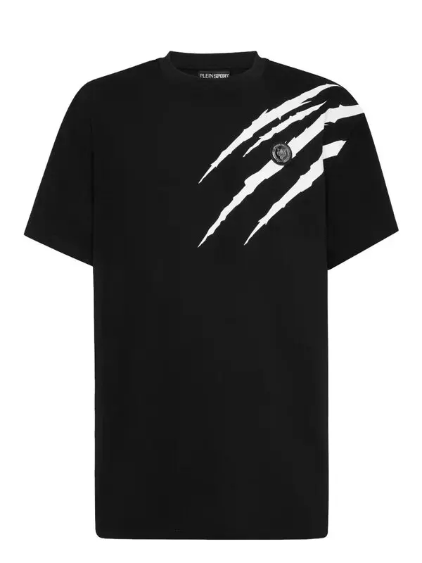 PLEIN SPORT Scratch Regular T-shirt - Black