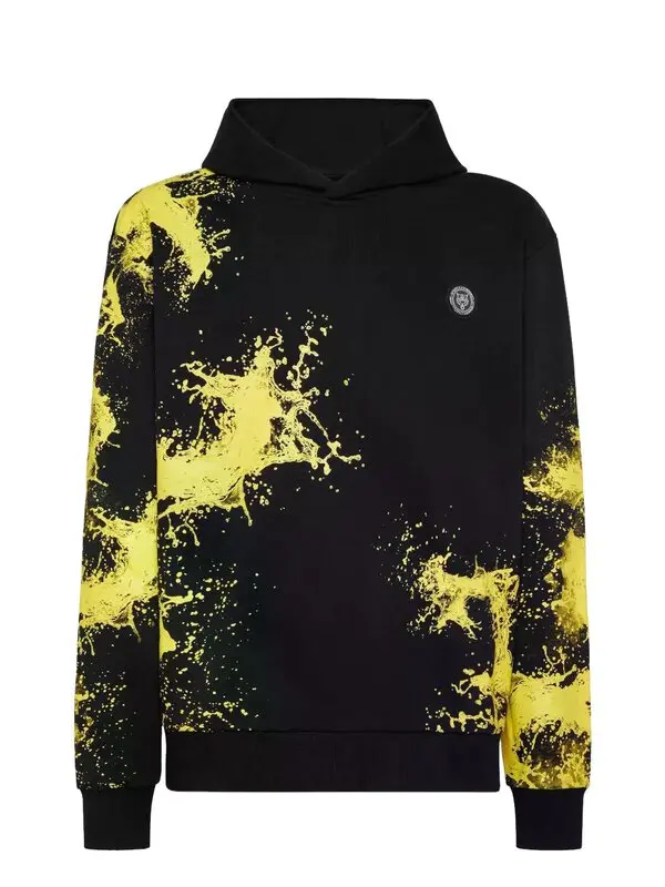 PLEIN SPORT Splash Hooded Sweatshirt - Black
