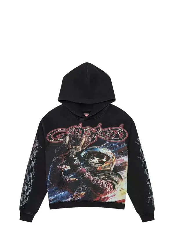 GODSPEED Printed Hoodie - Black