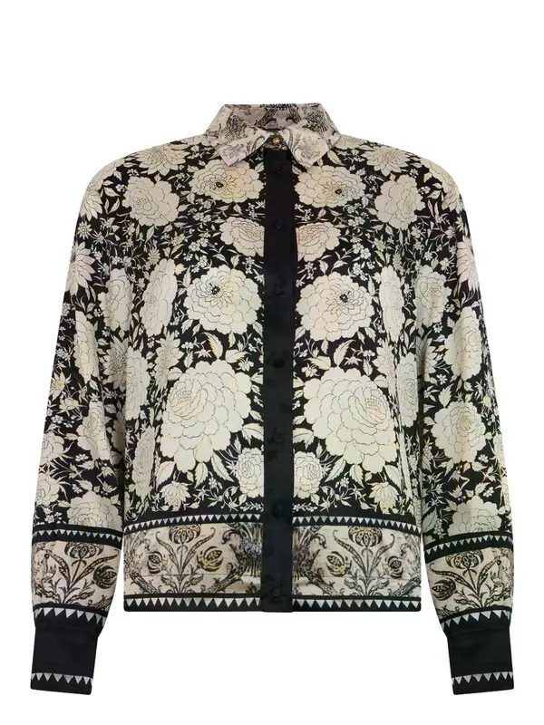 Roberto Cavalli Floral-print Shirt - Neutrals
