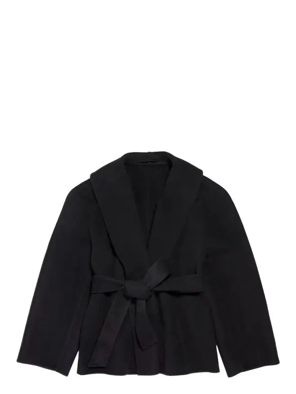 Balenciaga Belted Wrap Jacket - Black
