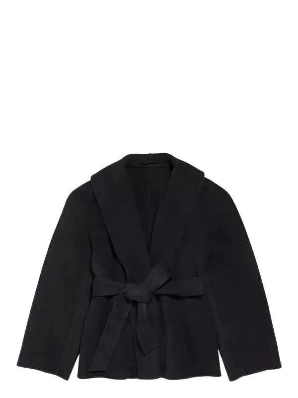 Balenciaga Belted Wrap Jacket - Black