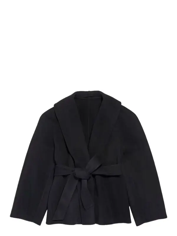 Balenciaga Belted Wrap Jacket - Black