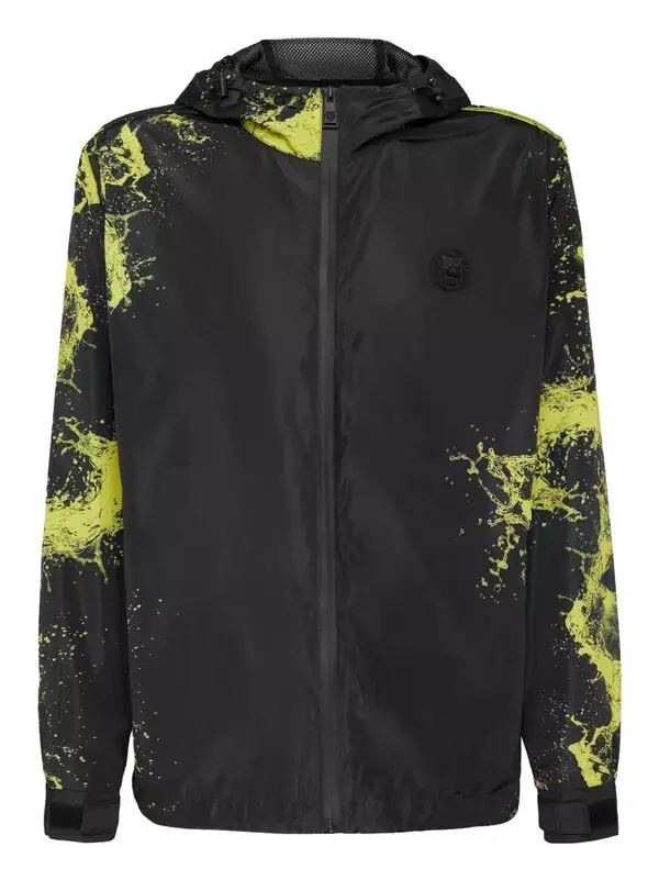 PLEIN SPORT Splash Windbreaker Jacket - Black