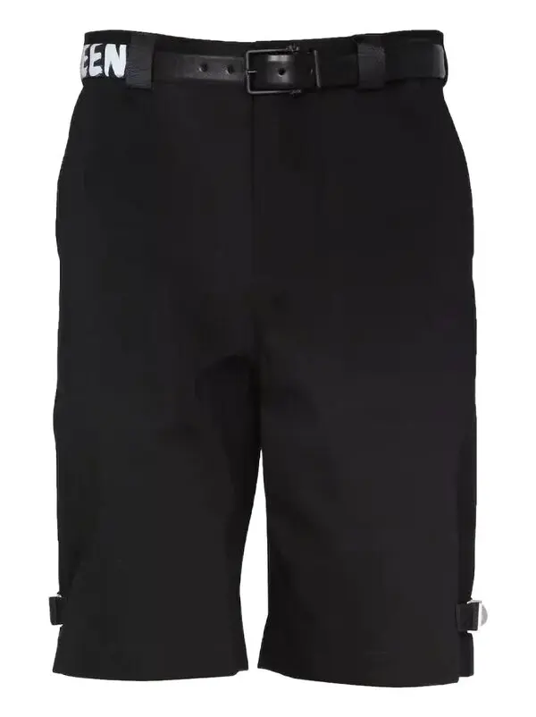 Alexander McQueen Belted Shorts - Black