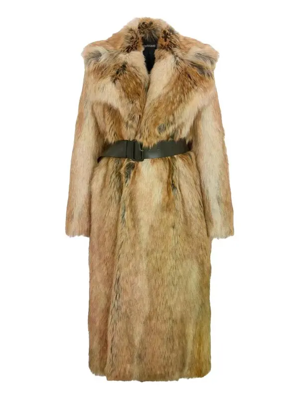 Roberto Cavalli Faux Fur Coat - Brown