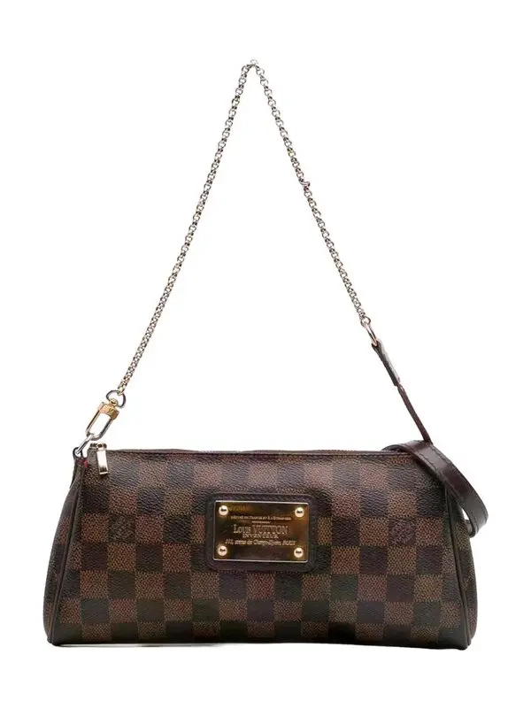 LOUIS VUITTON Damier Ebene Eva Satchel - Brown