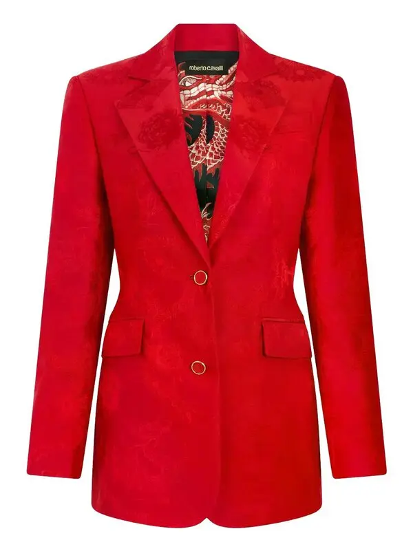 Roberto Cavalli Dragon-pattern Blazer - Red