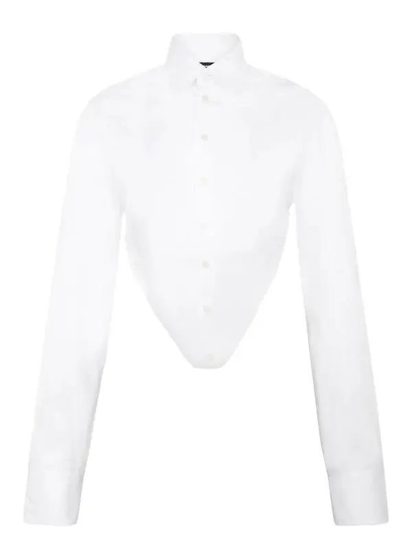 Dsquared2 Polo-collar Long-sleeve Shirt - White