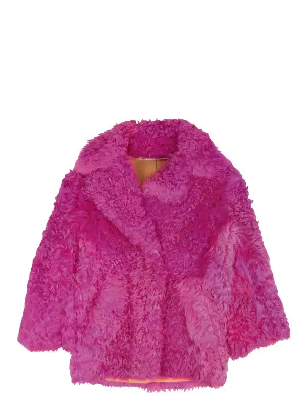 Off-White Fur Coat - Pink
