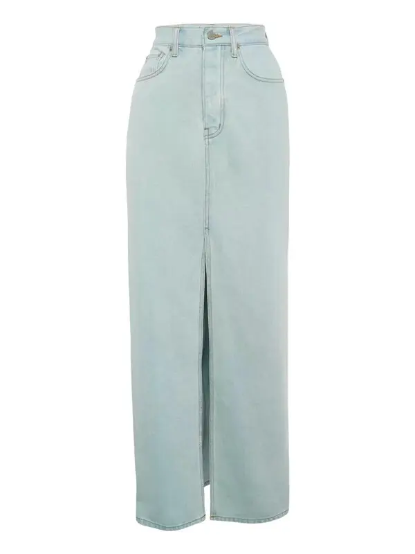 THE FRANKIE SHOP Cotton Maxi Skirt - Blue