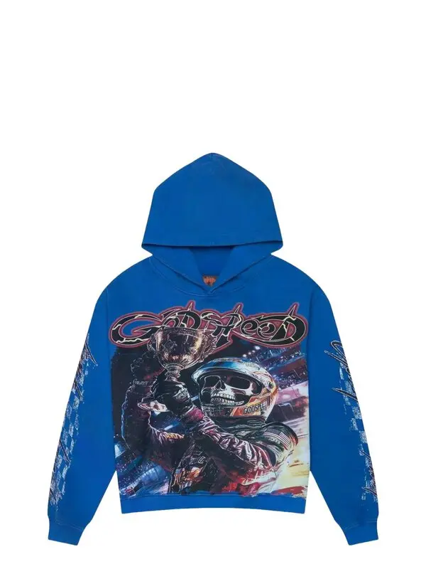 GODSPEED Podium Dreams Printed Hoodie - Blue