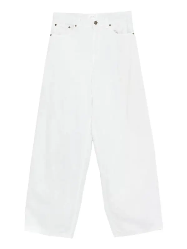 HAIKURE Five-pocket Wide Leg Jeans - White