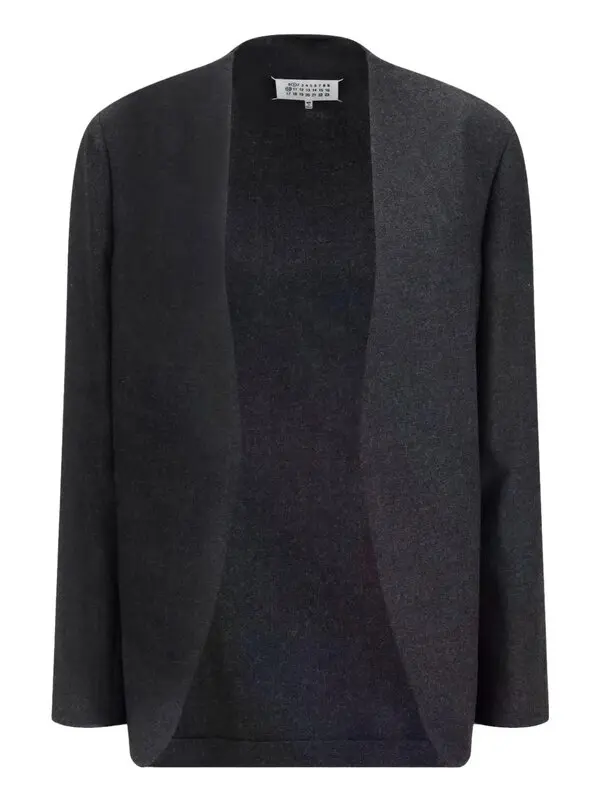 MAISON MARGIELA Open-front Wool Jacket - Grey