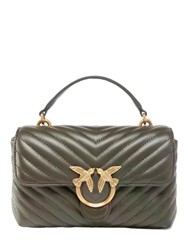 Pinko Mini Lady Love Chevron Bird Tote Bag - Green