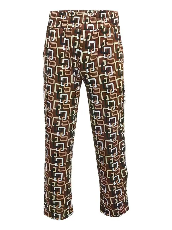 Gcds Logo-pattern Track Pants - Brown