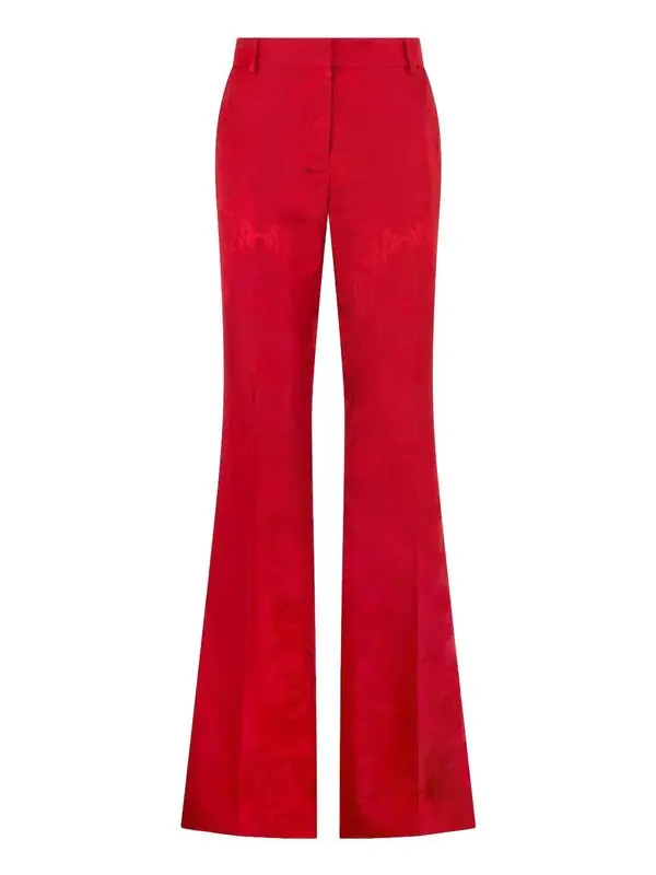 Roberto Cavalli Floral Flared Trousers - Red