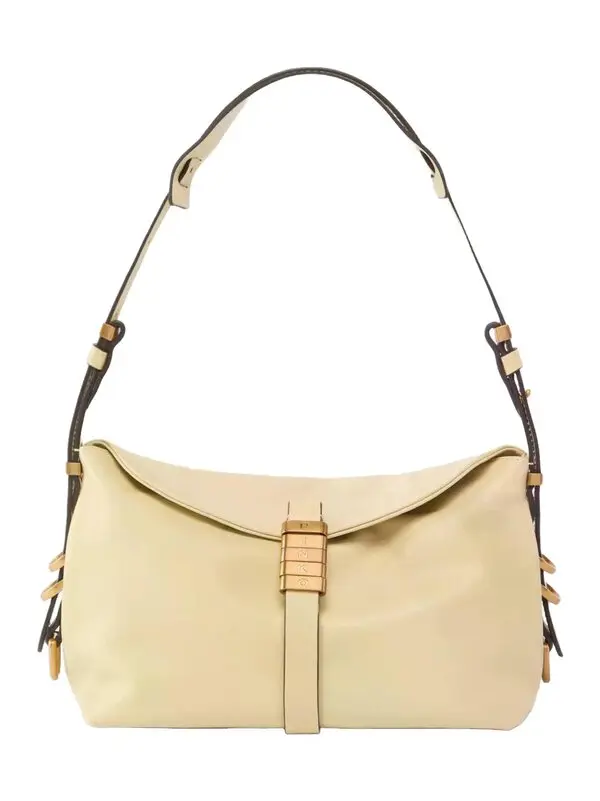 Pinko Small Leather Shoulder Bag - Neutrals