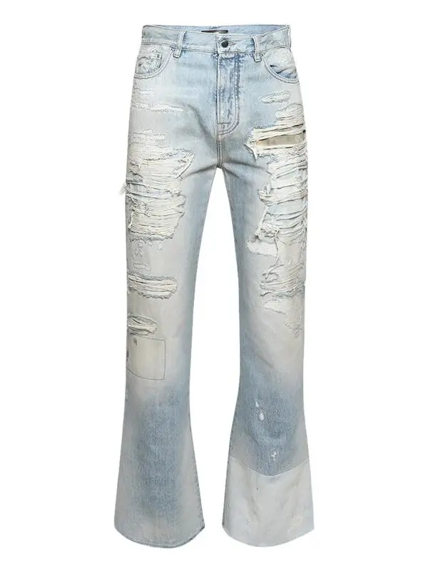 Amiri Repaired Boot Cut Jean - Light  Blue