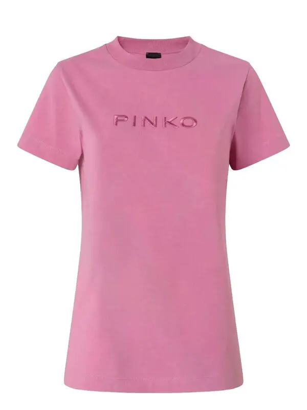 Pinko Embossed Name T-shirt - Pink