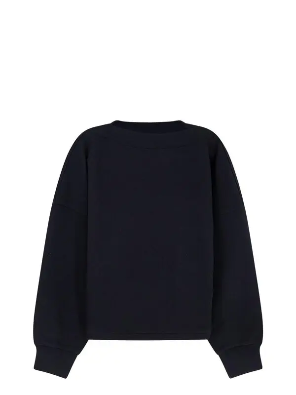 Alaïa Cotton Boatneck Sweatshirt - Black