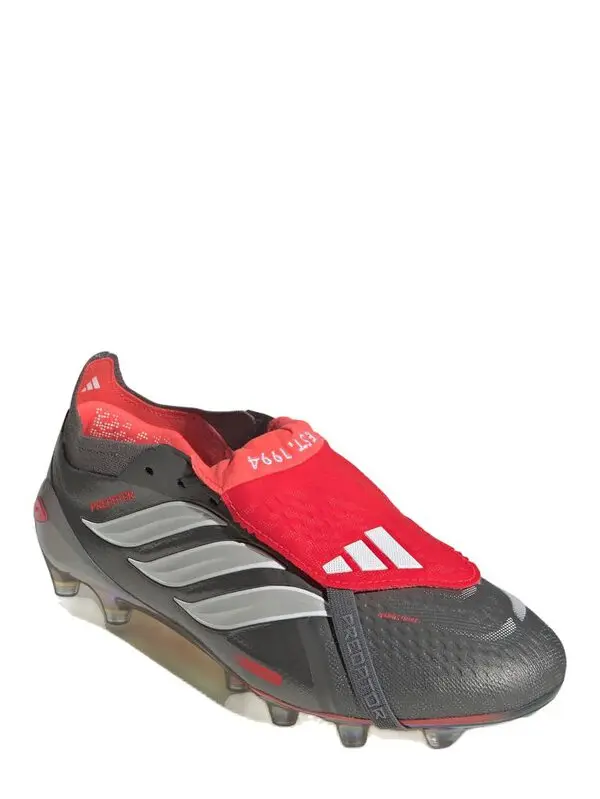 Adidas Predator Elite Fold-over Tongue Artificial Ground Soccer Cleats - Iron Metallic / Cloud White / Lucid Red