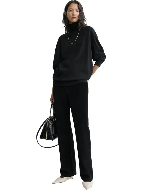 TOTEME Straight Cord Trousers - Black