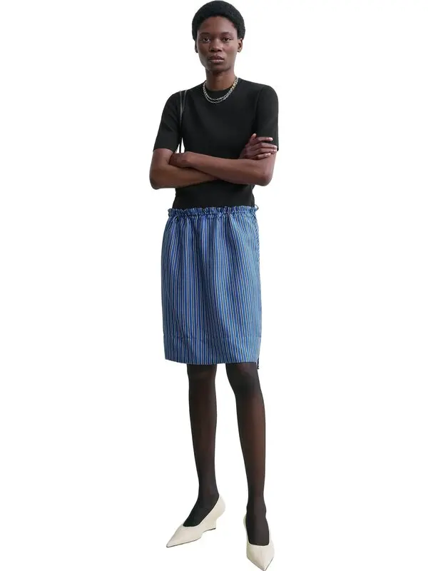 TOTEME Striped Mini Skirt - Blue