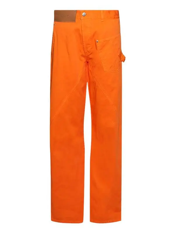 JW Anderson Twisted Workwear Denim Jeans - Orange