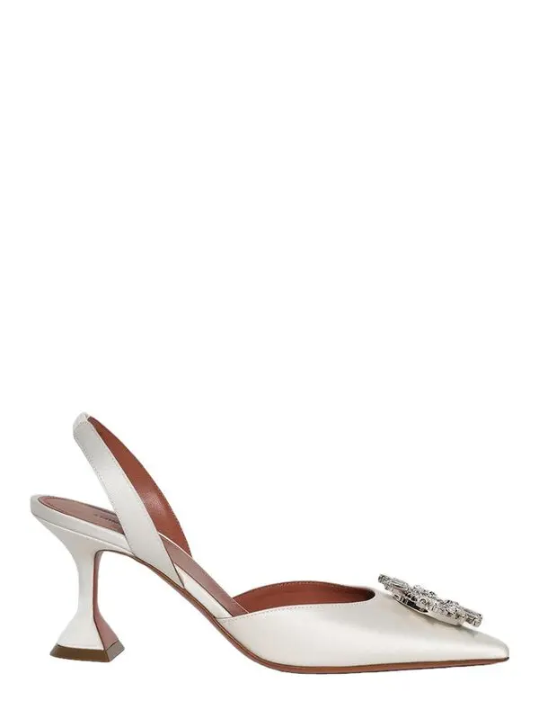 Amina Muaddi Begum Slingback Pumps - Ivory