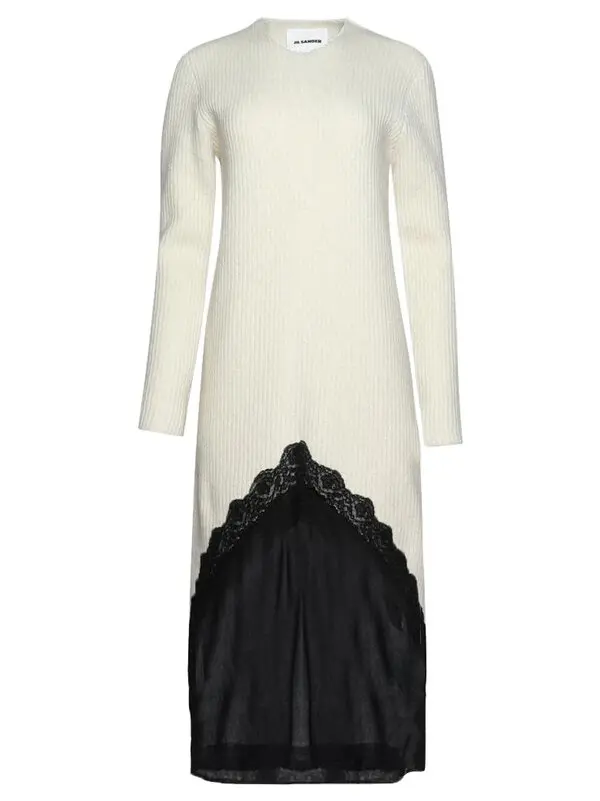 JIL SANDER Midi Length Dress - Ivory