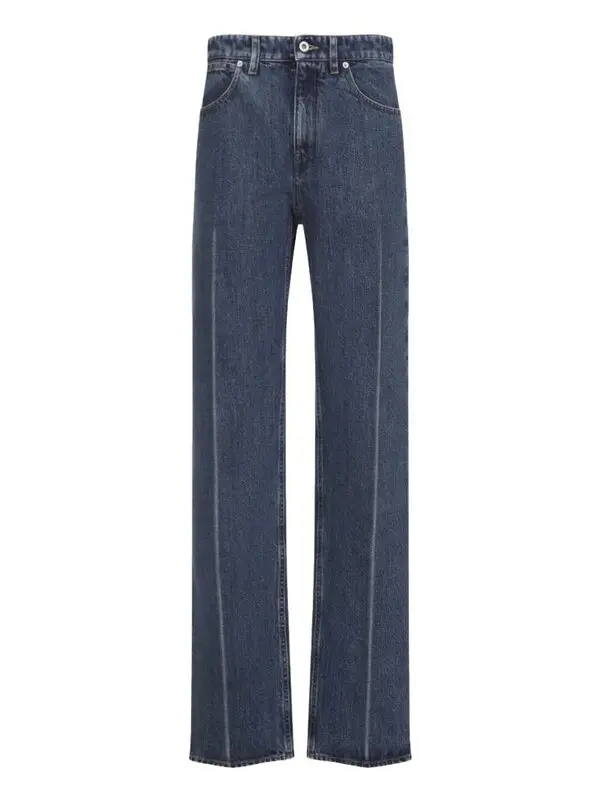 JIL SANDER Cotton Wide Leg Trousers - Indigo