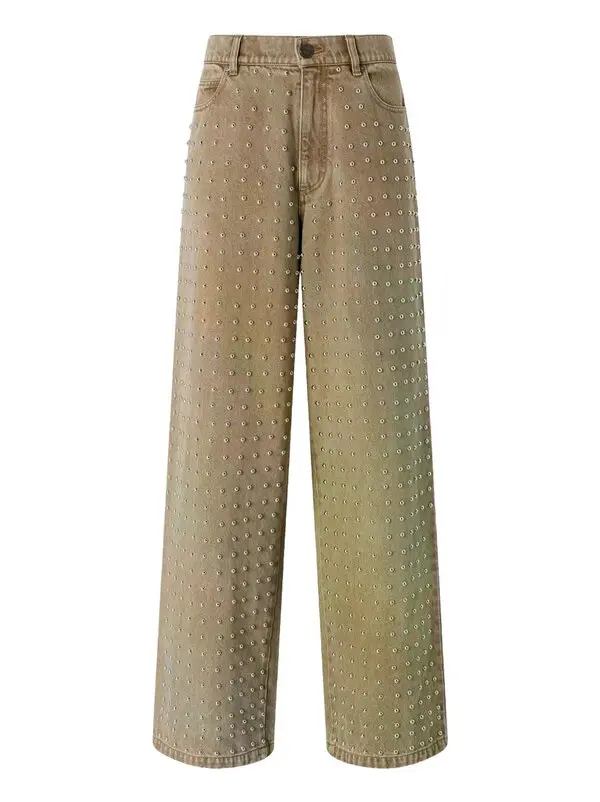 Pinko Five Pockets Studded Jeans - Neutrals