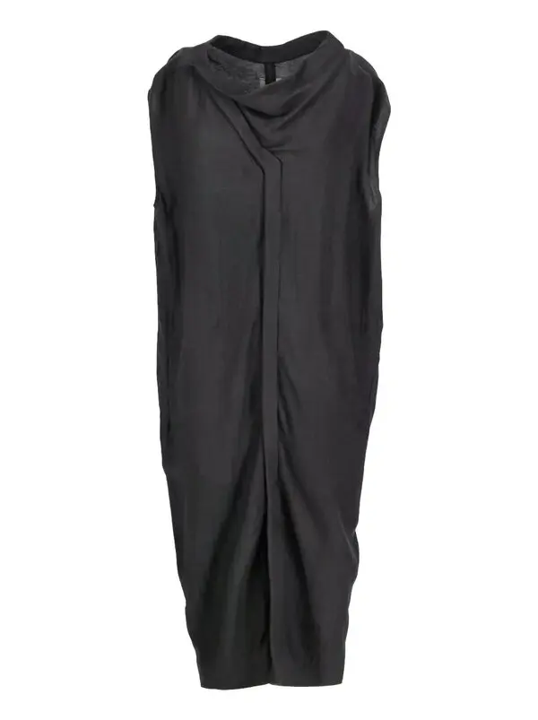 Rick Owens Draped Round-neck Shirt Dress - Black