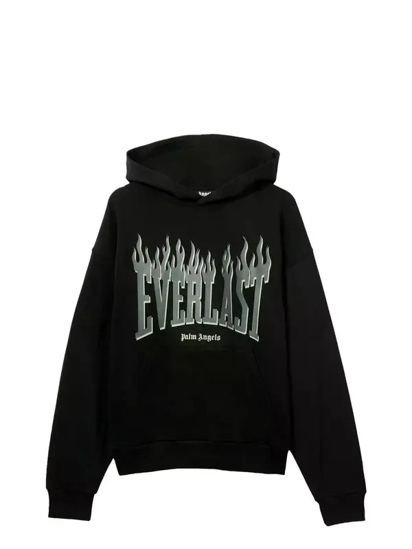 Palm Angels X Everlast Logo-print Hoodie - Black
