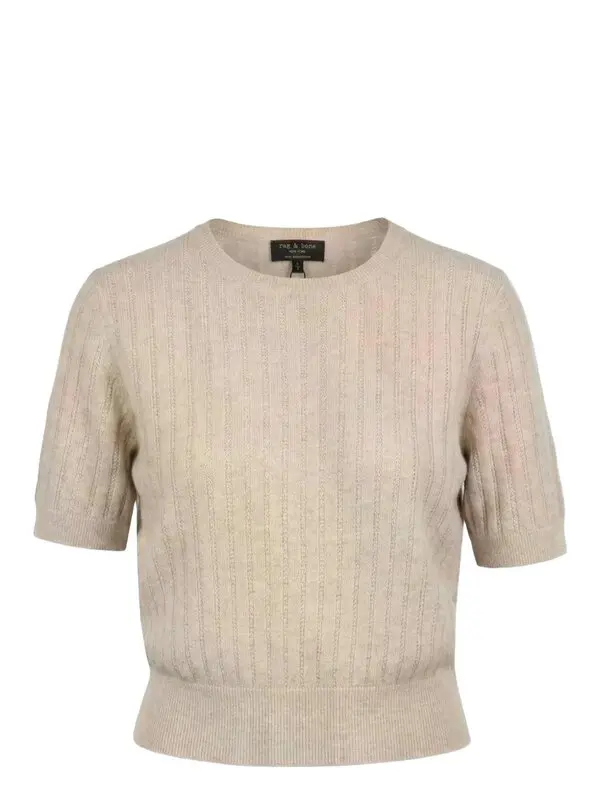 Rag & Bone Cashmere T-shirt - Neutrals