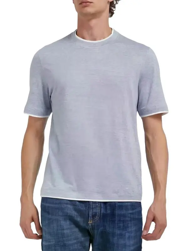 Brunello Cucinelli Trim T-shirt - Grey
